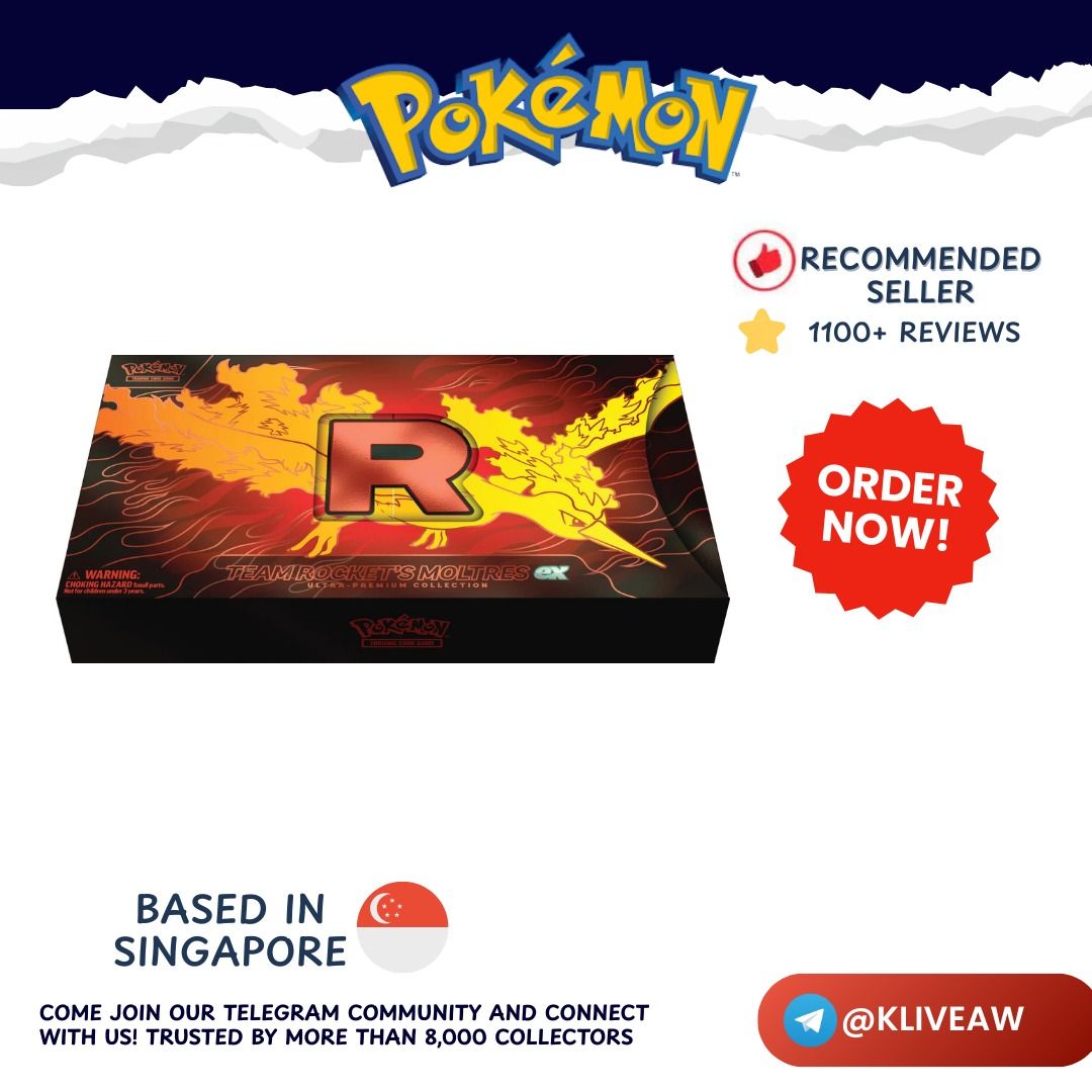 ⭐Pre-Order⭐Team Rocket’s Moltres ex Ultra-Premium Collection Pokemon ...