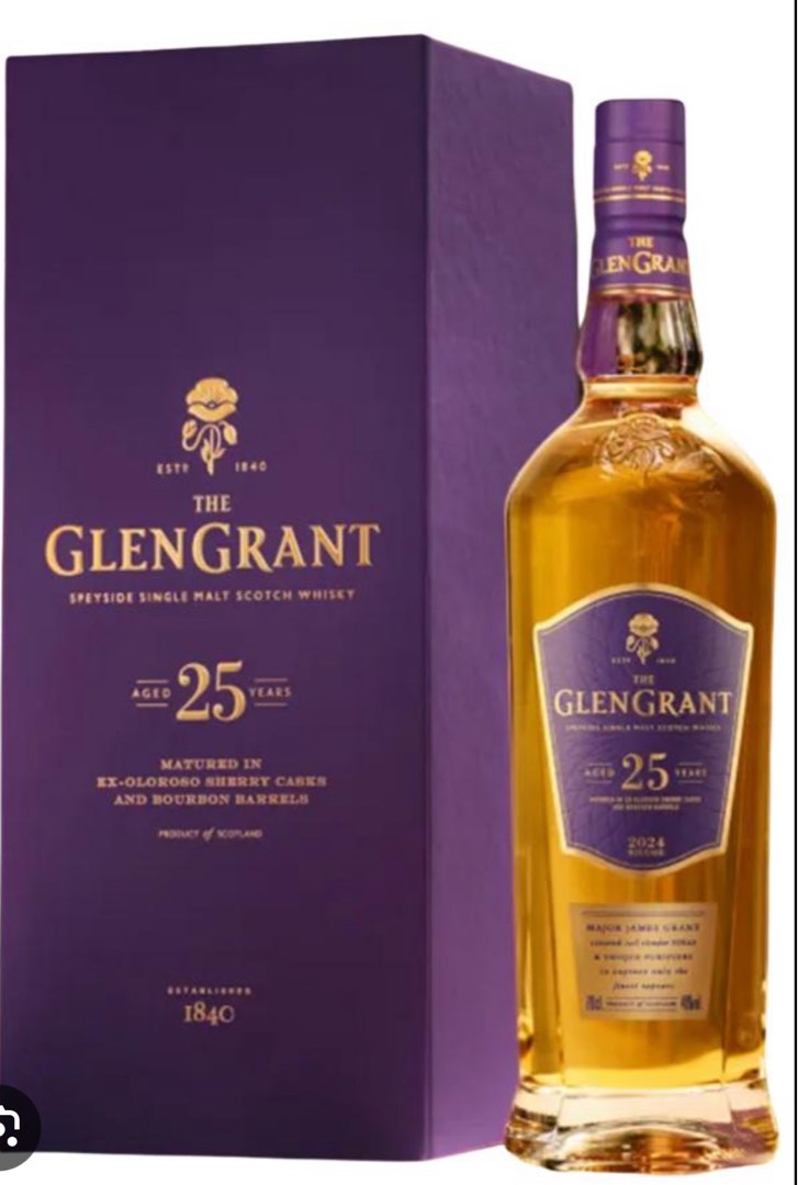 The Glen Grant 25 Year Old Speyside Single Malt Scotch Whisky, Food ...