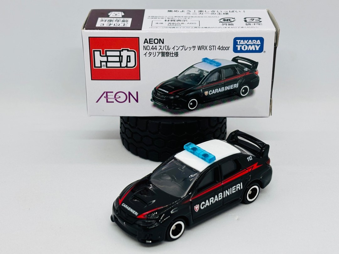 Tomica Tomy AEON No. 44 Subaru Impreza WRX STI Carabinieri - Made In Vietnam , 興趣及遊戲, 玩具 & 遊戲類 ...