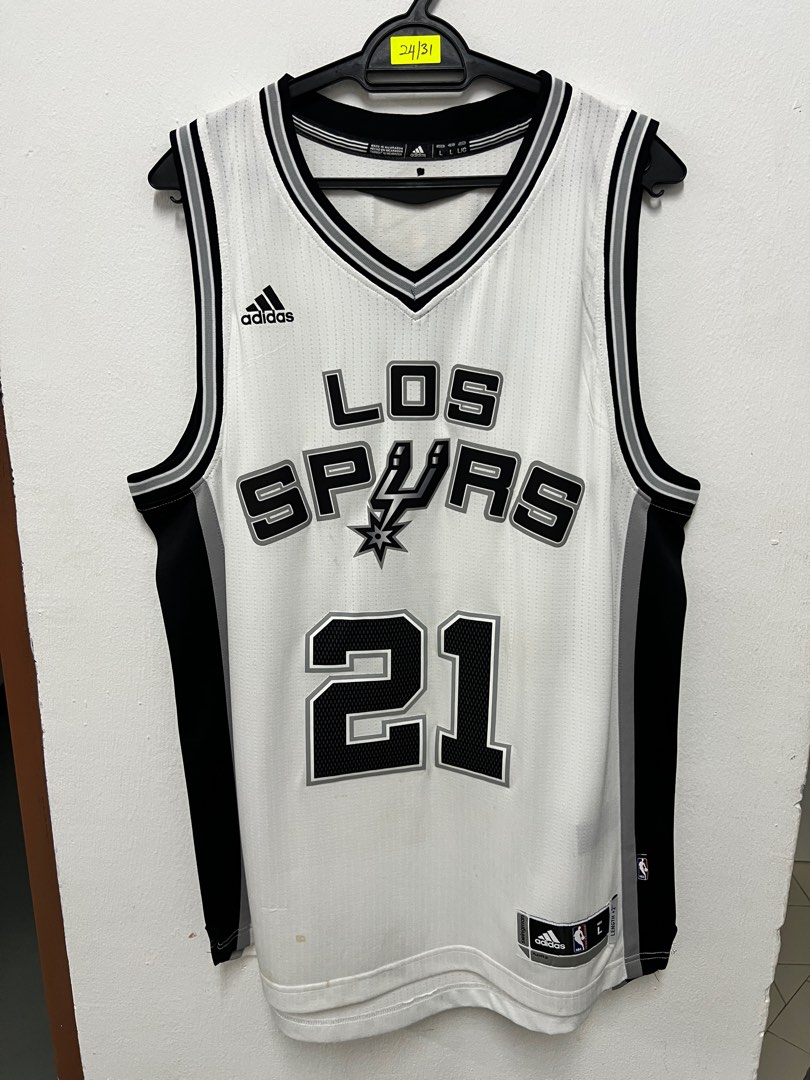 Vintage Adidas Tim Duncan San Antonio Los Spur Latin Spanish Night Men ...