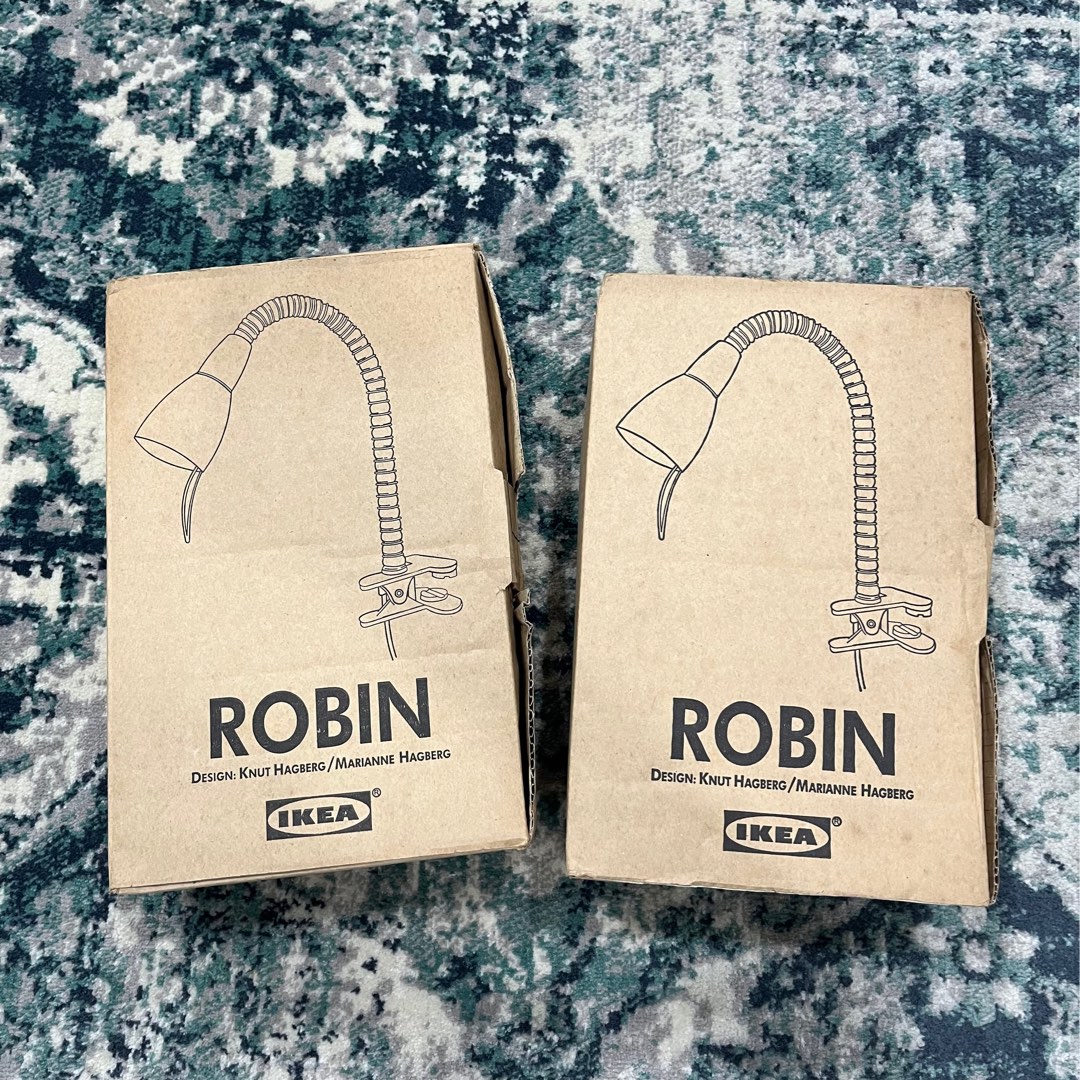 VINTAGE IKEA ROBIN DESK TABLE LAMP LED BULB 2 UNITS, Furniture & Home ...