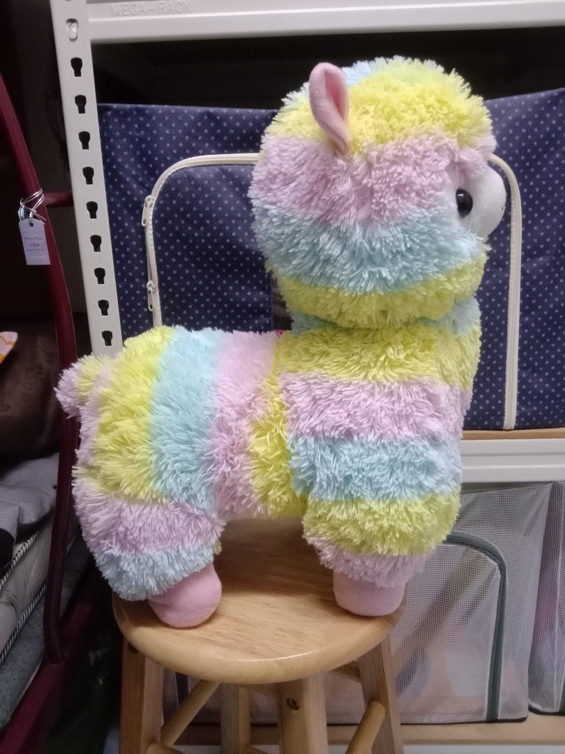 45cm ©Amuse Alpacasso Rainbow Alpaca Big size Plushies, Hobbies & Toys, Toys & Games on Carousell