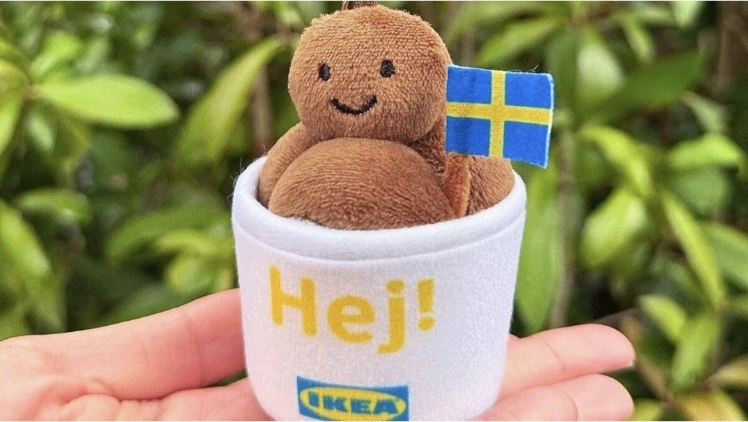 🆕️ Ikea key chain /Plush Toy with Swedish Flag, Hobbies & Toys, Toys ...