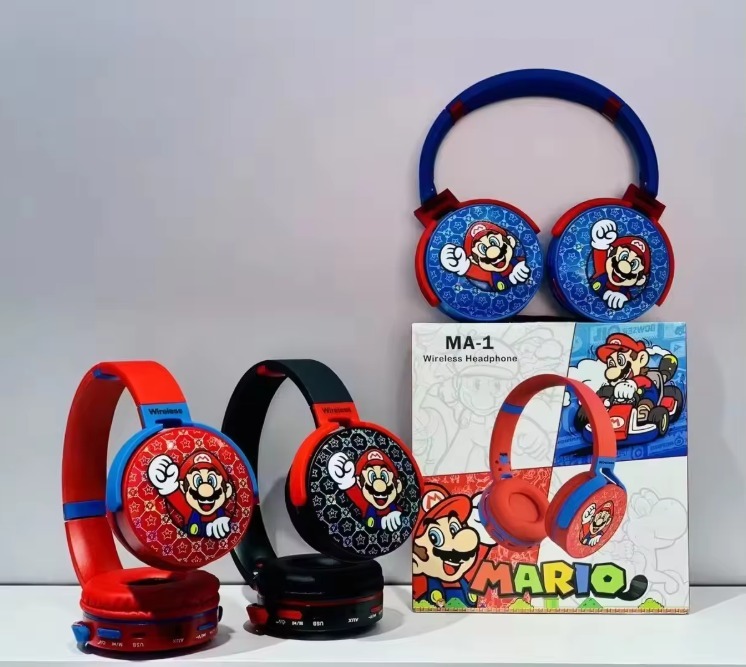 🎧 Super Mario Headset MA-1 Wireless Bluetooth Headphones – Kids Headset ...