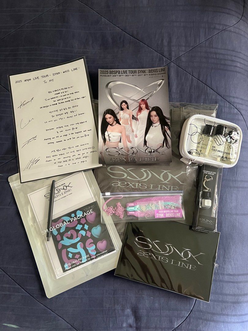 aespa 2025 synk: aexis line concert seoul sm global package VIP merchandise md goods, Hobbies ...