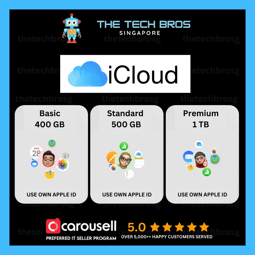 ⭐️Apple iCloud Storage Genuine Subscription Upgrade | 400GB | 500GB | 1 ...