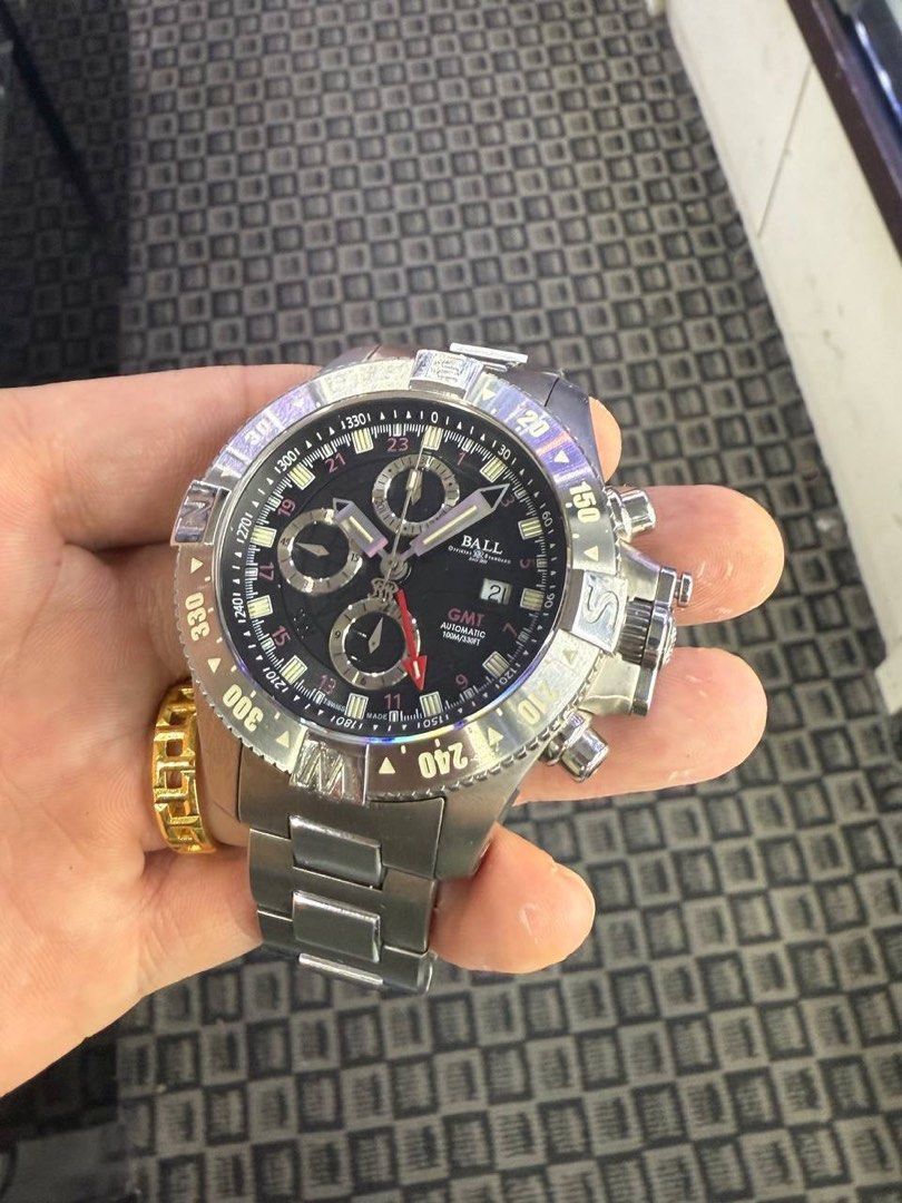 BALL ENGINEER HYDROCARBON GMT TITANIUM SWISS MADE AUTOMATIC CHRONOGRAPH DC2036C, Men's Fashion ...