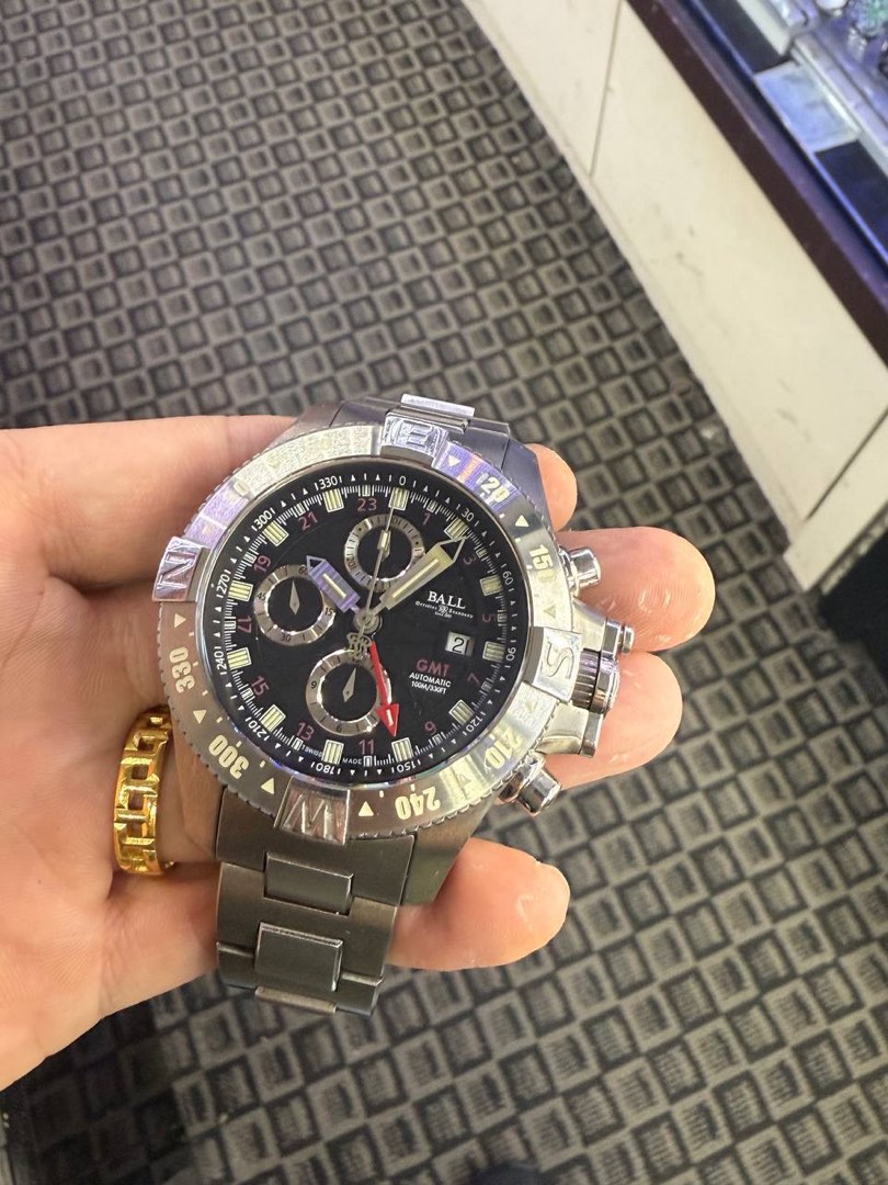 BALL ENGINEER HYDROCARBON GMT TITANIUM SWISS MADE AUTOMATIC CHRONOGRAPH DC2036C, Men's Fashion ...