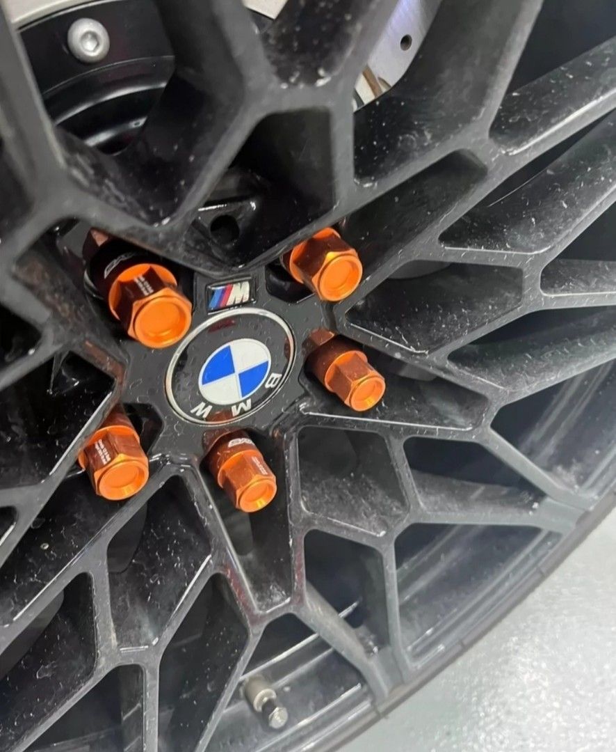 🏁🛞⚙️Benz/BMW/Audi 軚鈴螺絲盒裝 M14 RAYS lug bolt orange 🧡, 汽車配件, 車軚 - Carousell