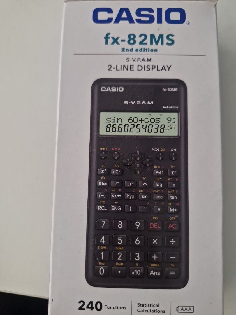 Casio fx-82MS 2nd Edition Scientific Calculator, Hobbies & Toys, Stationery & Craft, Stationery ...