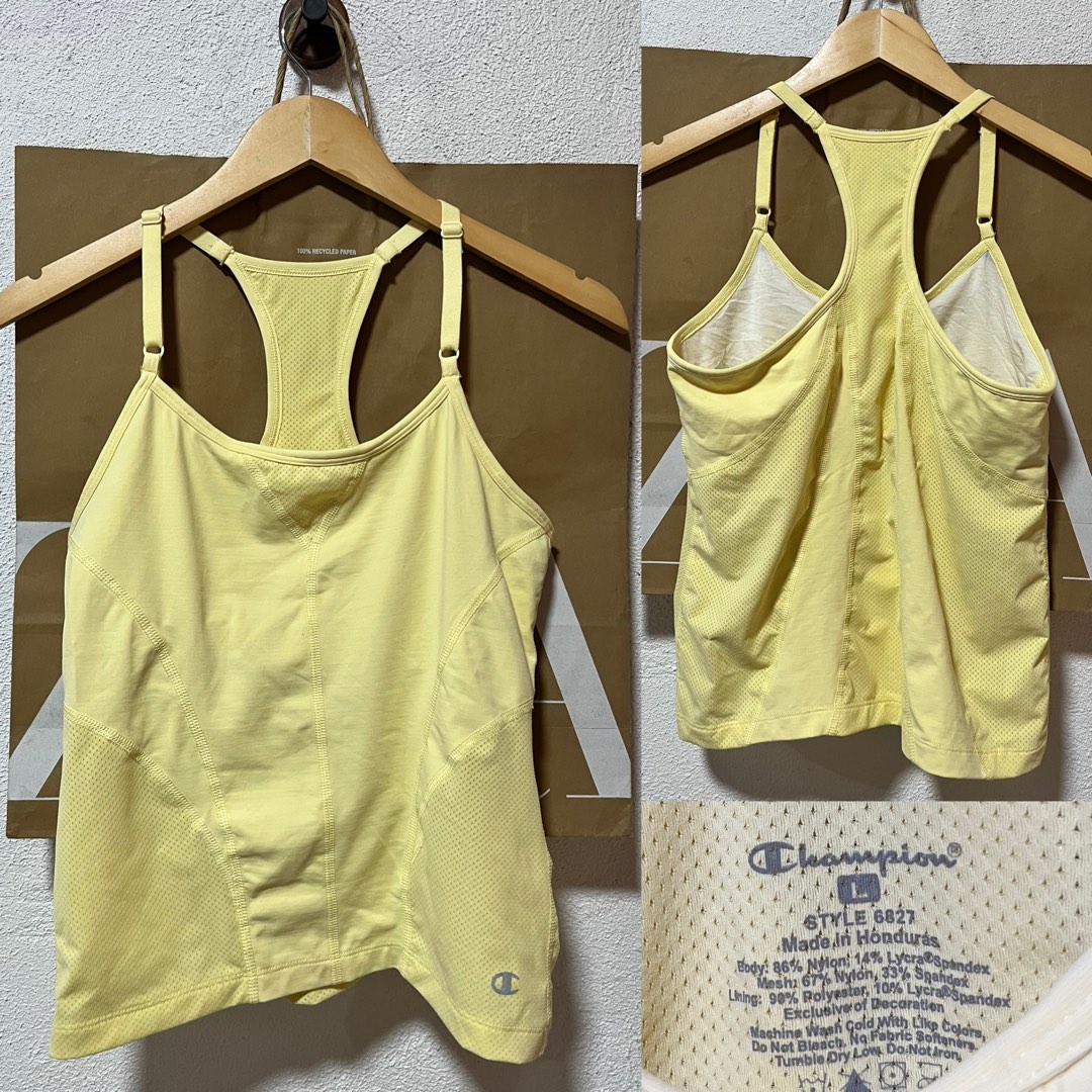 Champion Butter Yellow activewear, Men's Fashion, Activewear on Carousell