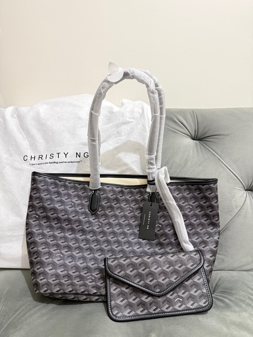 CHRISTY NG: RUSSO MONOGRAM TOTE BAG BLACK LARGE, Women's Fashion, Bags ...