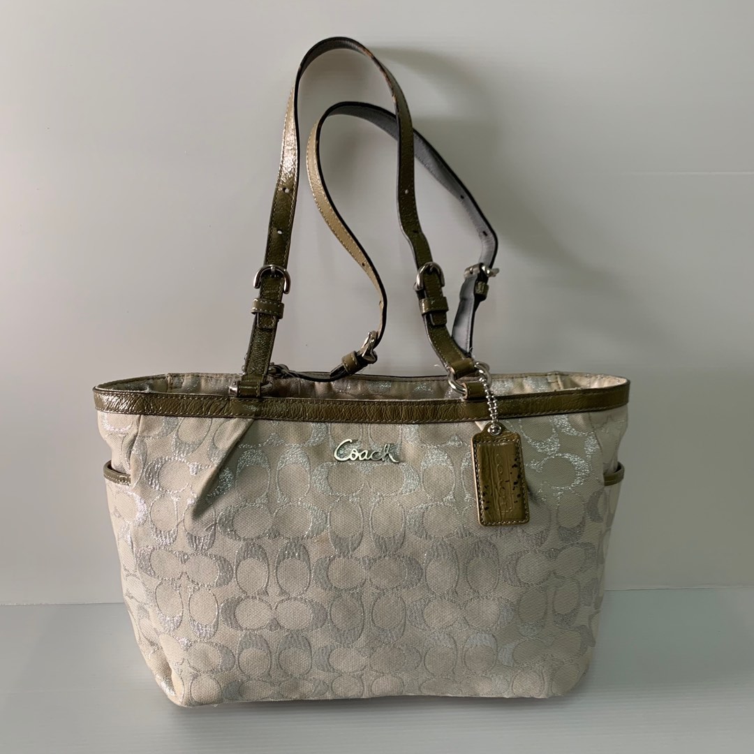 Authentic Coach Monogram Tote Shoulder Bag, Luxury, Bags & Wallets on ...