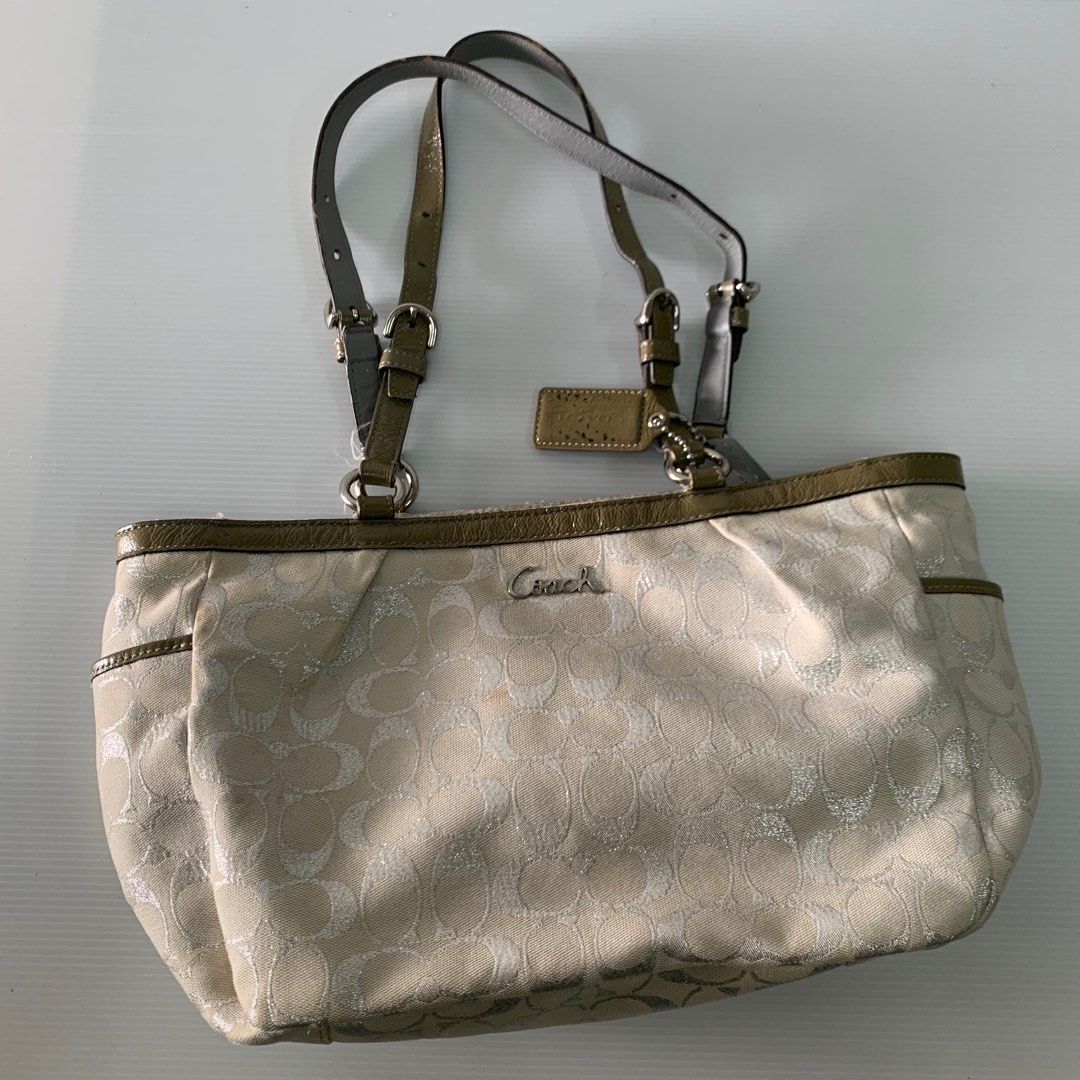 Authentic Coach Monogram Tote Shoulder Bag, Luxury, Bags & Wallets on ...