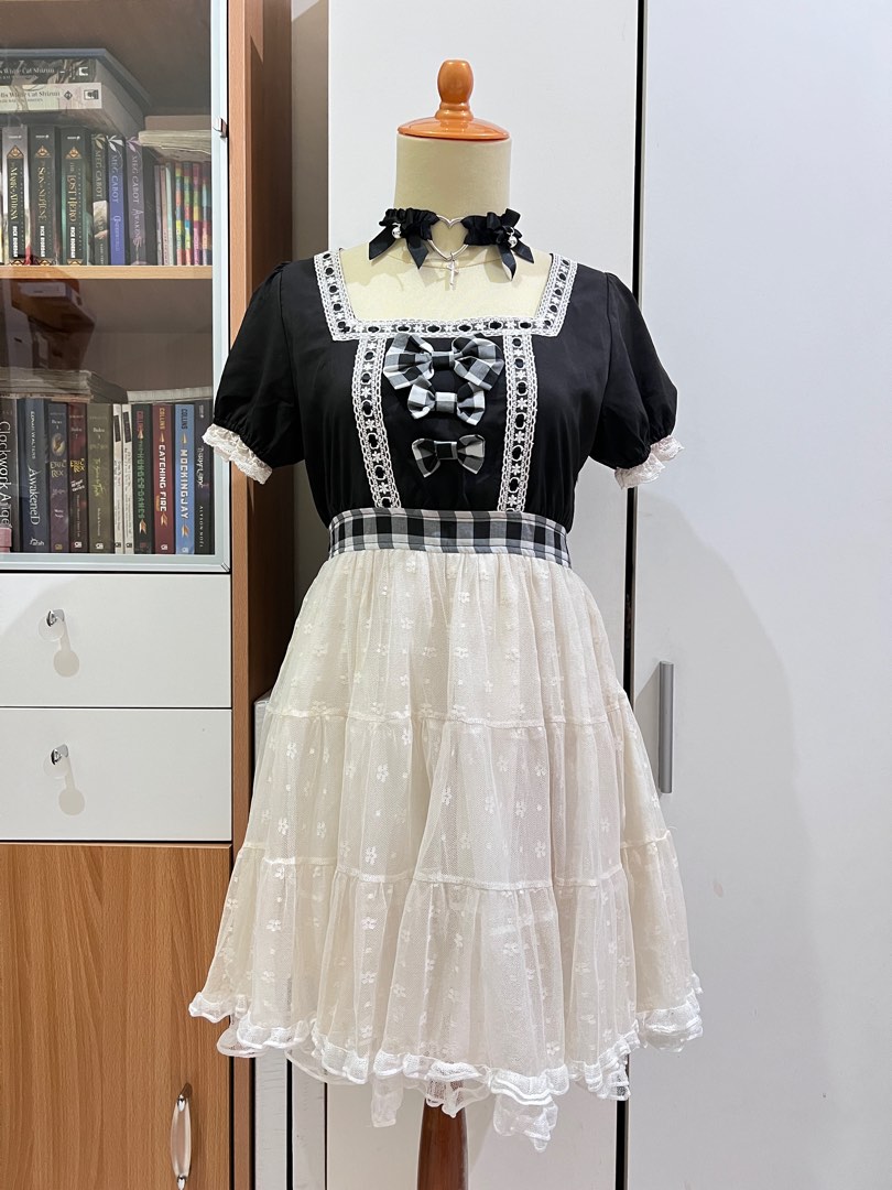 Deary Kawaii Dress Dollette Coquette DML Japanese, Fesyen Wanita ...