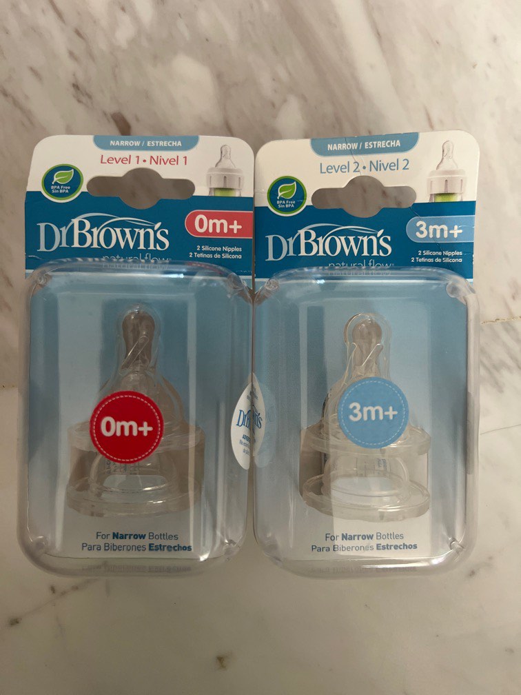 Dr Brown’s Natural Flow Teats 0m+ 3m+, Babies & Kids, Nursing & Feeding ...