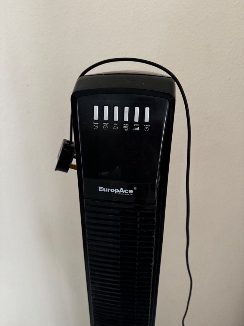 EuropAce Tower Fan - Black, Furniture & Home Living, Lighting & Fans ...