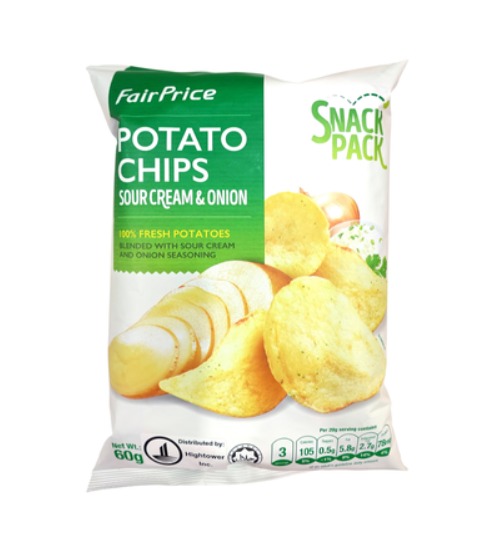 Fair Price Potato Chips Sour Cream & Onion 60g, Food & Drinks, Other ...