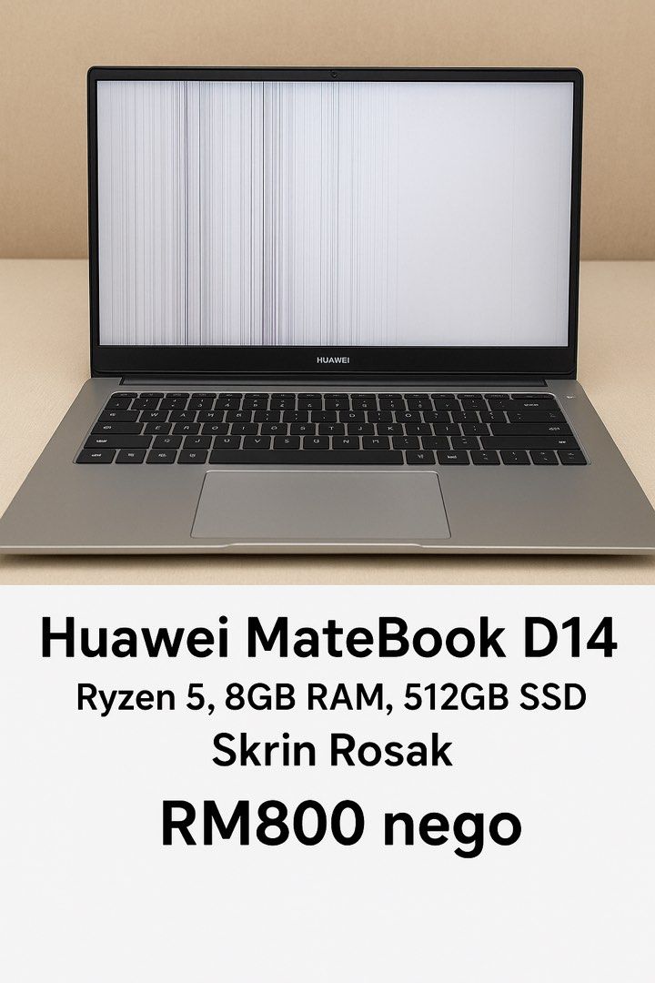 Huawei Matebook D14 (Skrin ade line), Computers & Tech, Laptops ...