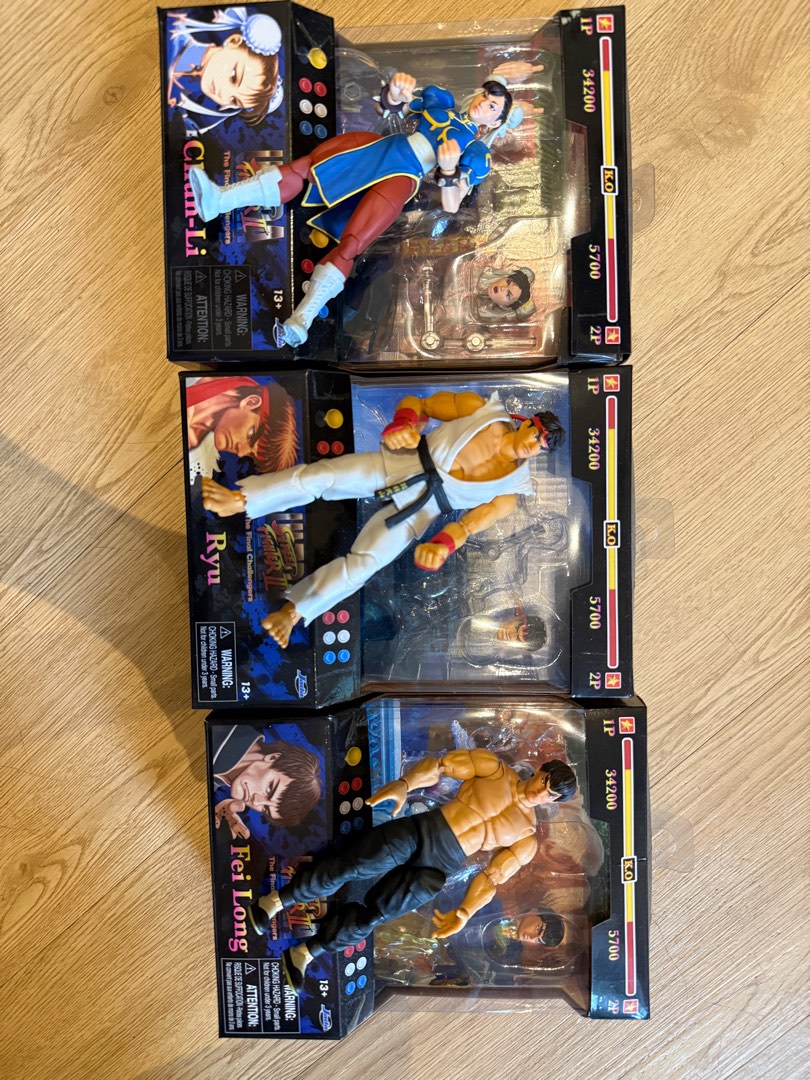 Jada Toys Street Fighter Set of 3 Complete with boxes and accessories ...