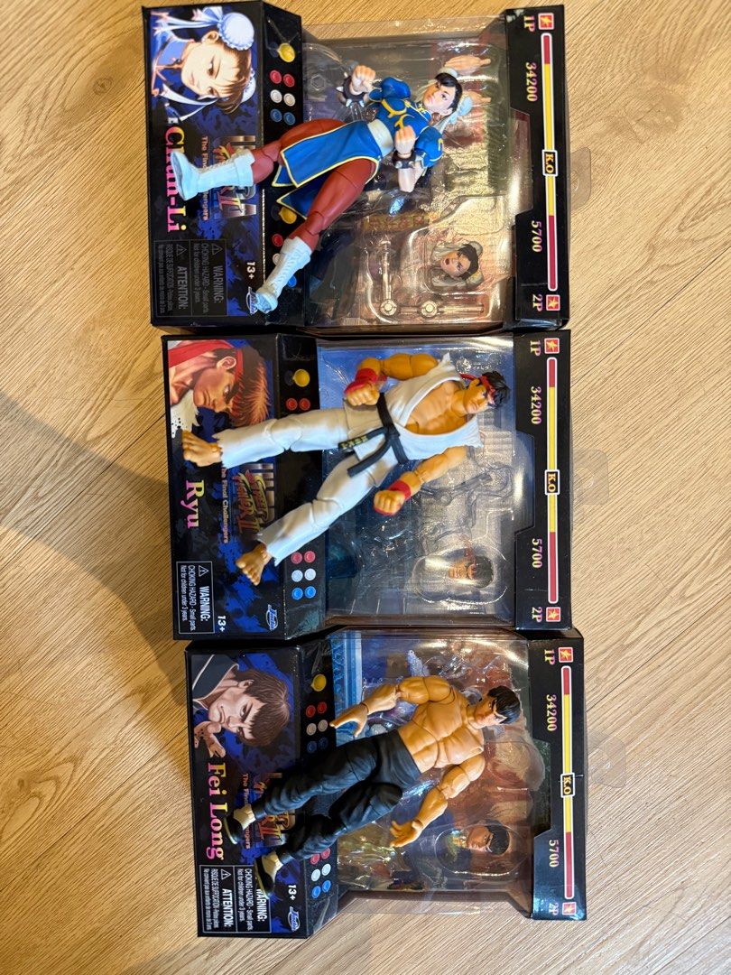 Jada Toys Street Fighter Set of 3 Complete with boxes and accessories ...