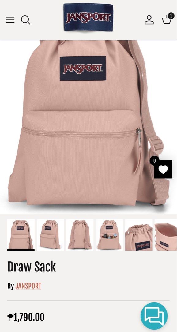 JanSport Draw Sack Backpack, Women's Fashion, Bags & Wallets, Backpacks ...