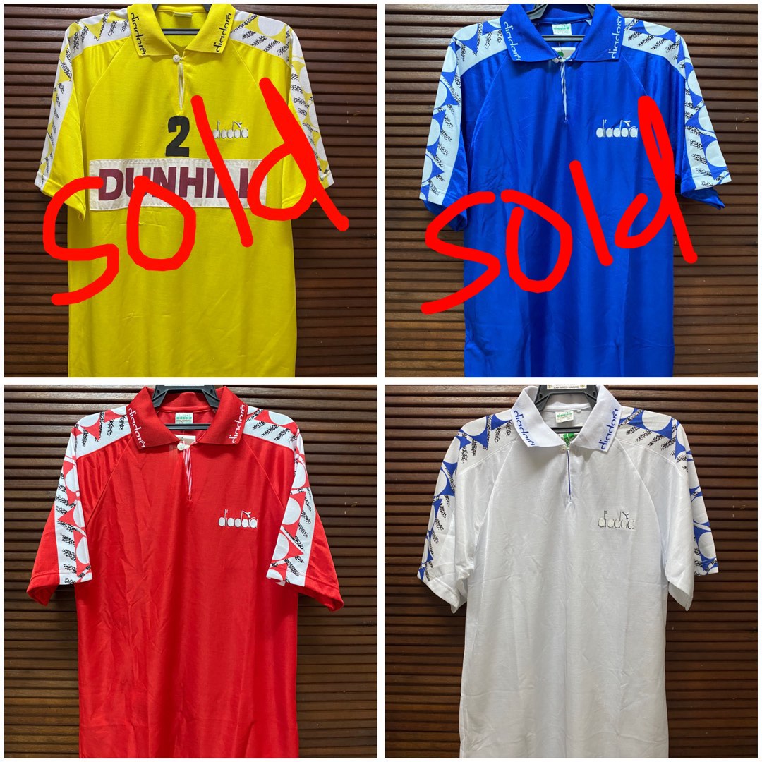 Jersi Perak Diadora Matchworn Original, Men's Fashion, Activewear on ...