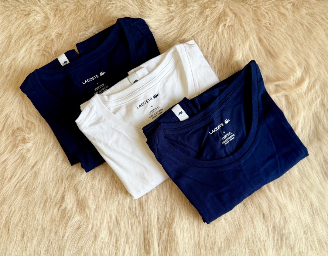Lacoste undergarment shirt for men (sold per piece), Men's Fashion ...