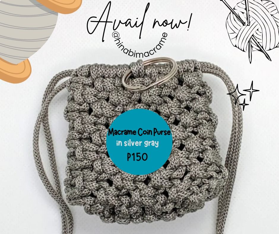 Macrame Coin Purse, Luxury, Bags & Wallets on Carousell