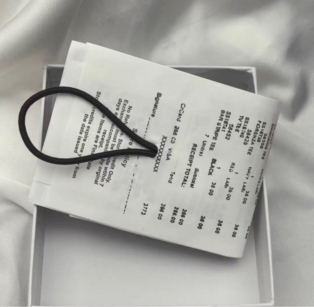 Maison Margiela X Supreme New York Wallet 2025 Receipt, Men's Fashion ...