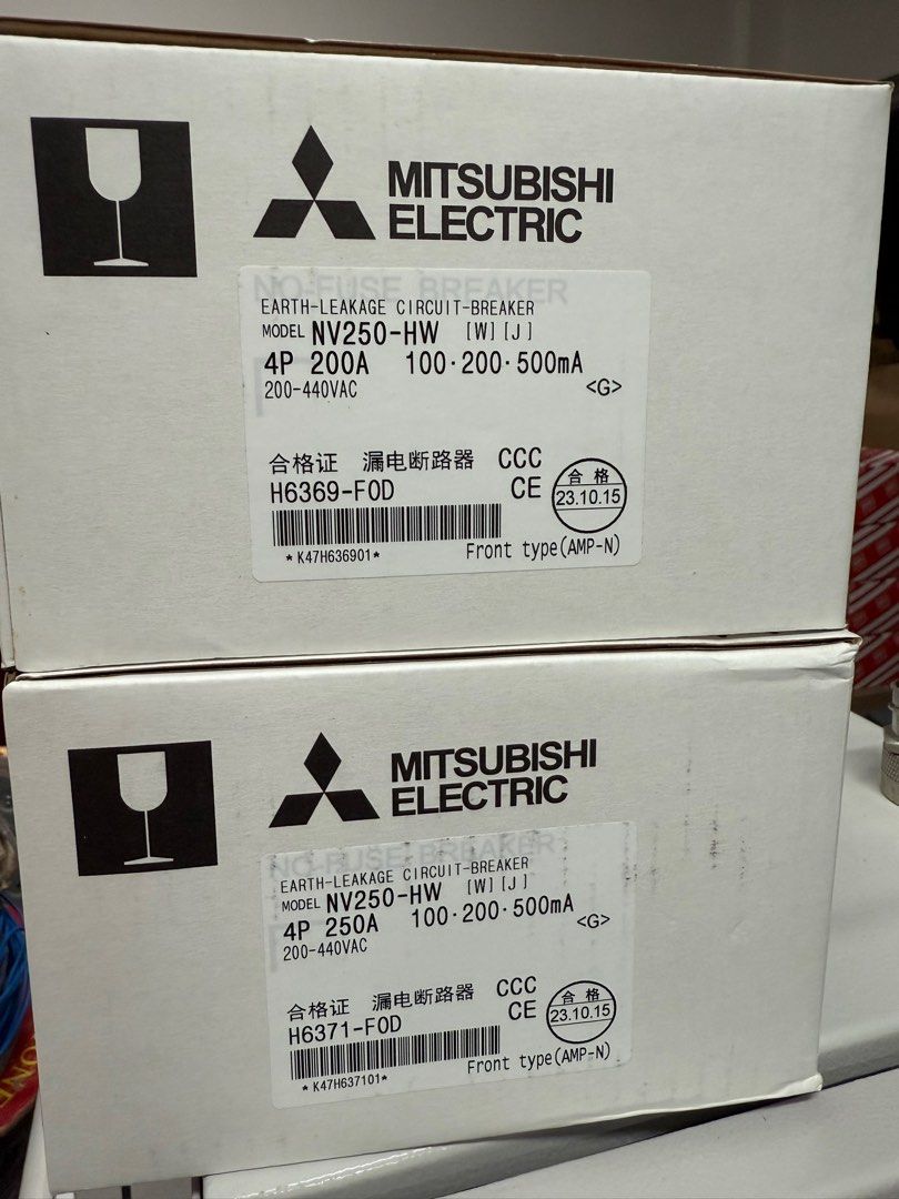 MITSUBISHI 4P NV250-HW 200A 250A ELCB 可調100，200，500mA 50kA, 家庭電器, 轉插器及插頭 - Carousell