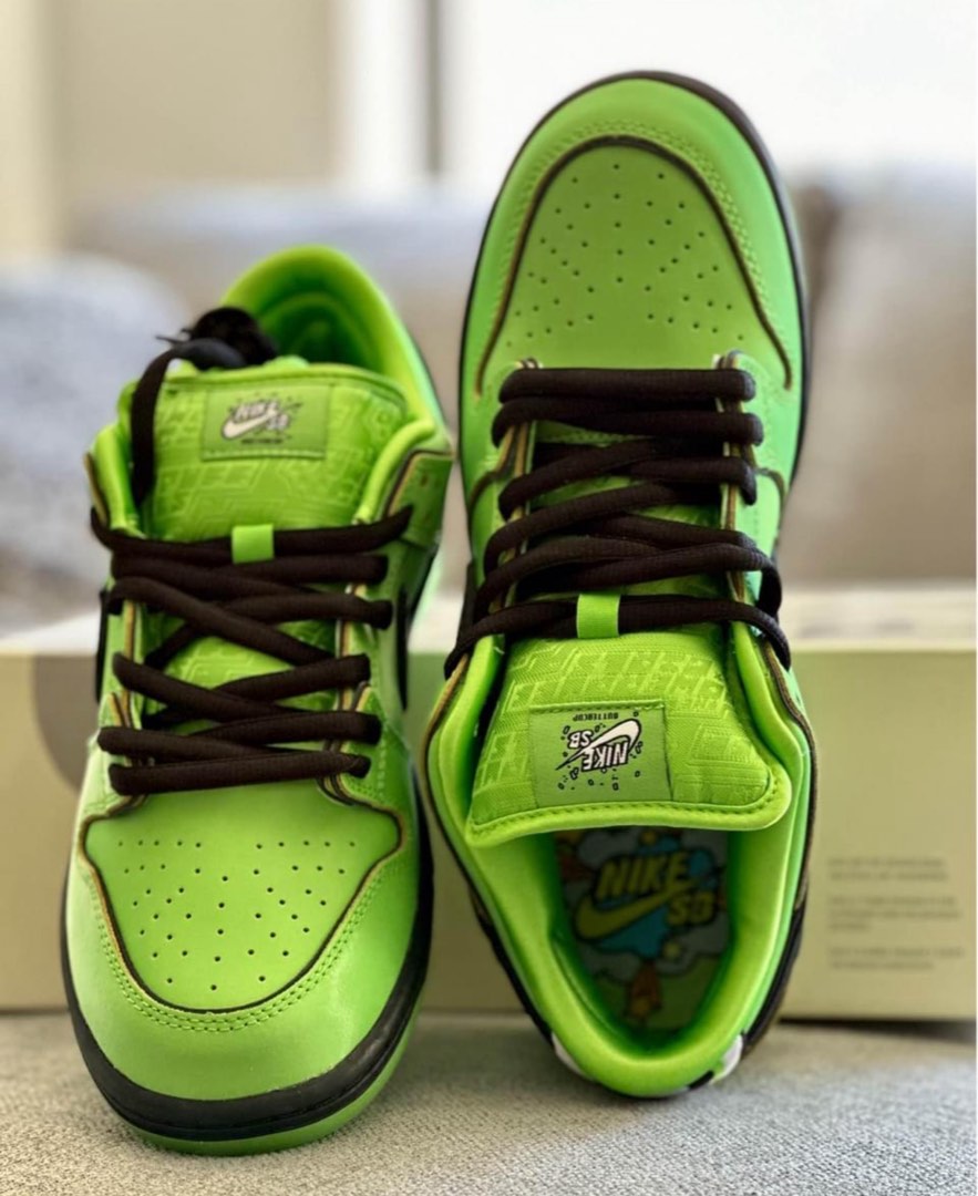 Nike SB Dunk Low Power Puff Girls Buttercup, Men's Fashion, Footwear ...