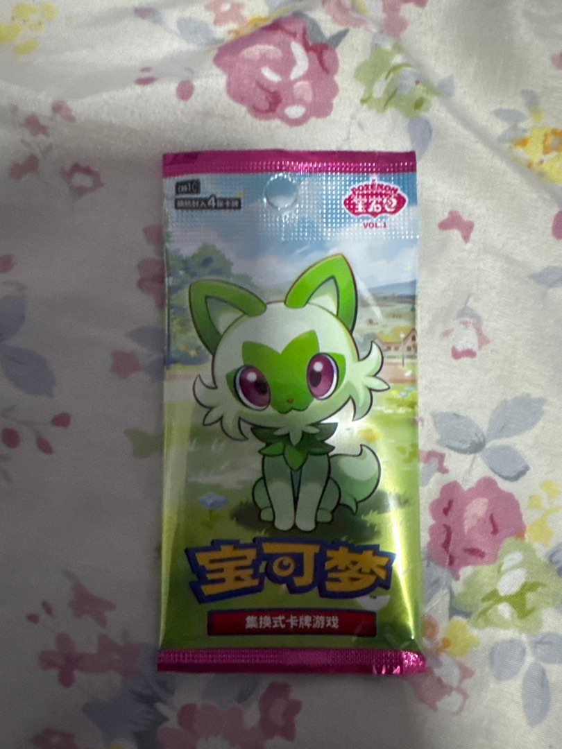 Pokemon Trading Card Pack - Sprigatito (Chinese pack), Hobbies & Toys ...