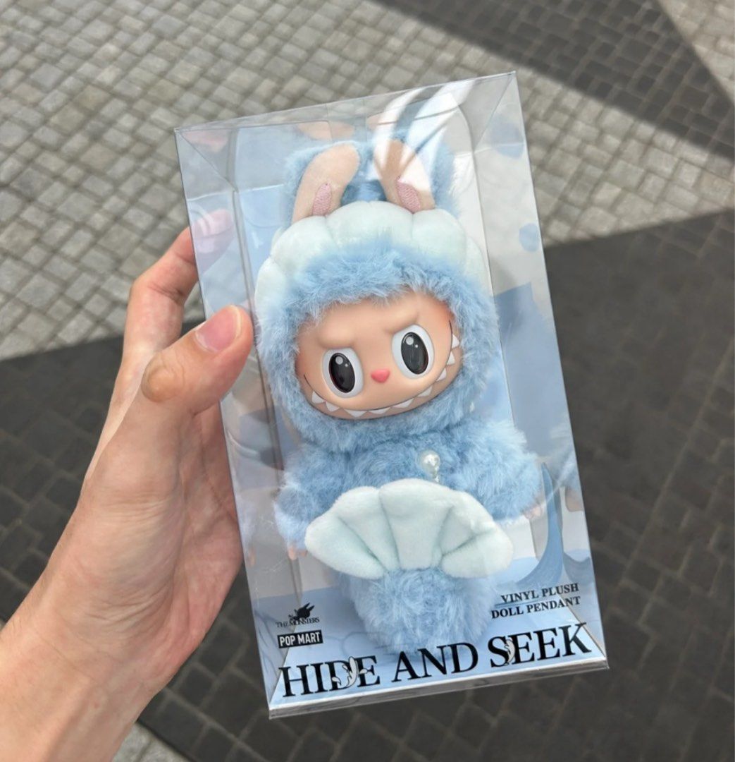 Pop Mart Labubu Hide and Seek Plush Doll Pendant Merbubu, Hobbies ...