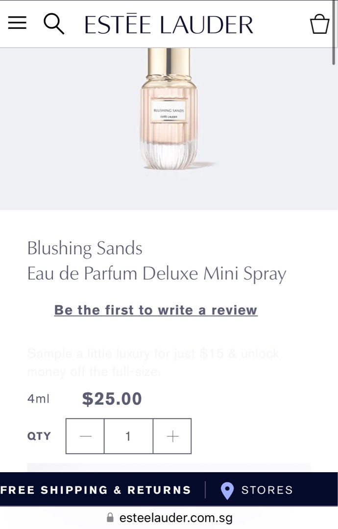 Rp$25! 4ml Estee Lauder blushing sands EDP Eau de Parfum deluxe mini ...