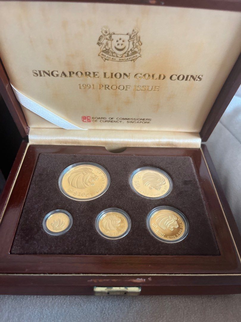 24k Singapore Lion Gold Coins 1991 , Hobbies & Toys, Memorabilia ...