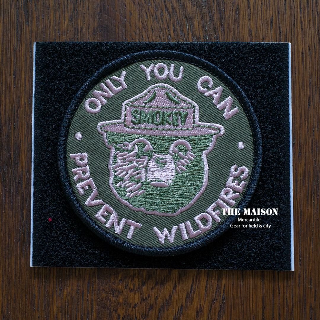 🌴Smokey Bear “Only You Can Prevent Wildfires” Patch (Velcro, 8cm), Men ...
