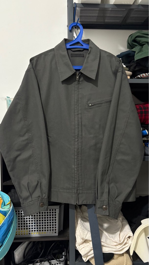 Uniqlo Zip Up Blouson Jacket (preloved), Men's Fashion, Coats, Jackets ...