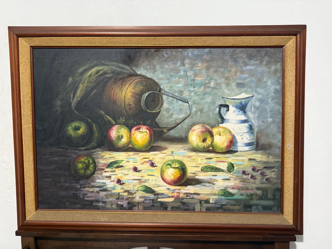Vintage Still Life Oil Painting Signed W. Reynalds, Hobbies & Toys ...