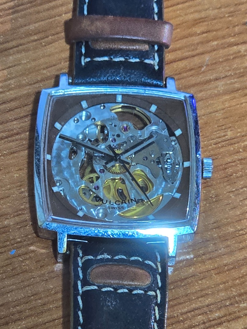 Vintage VULCAIN Swiss Automatic Skeleton Watch, Men's Fashion, Watches ...