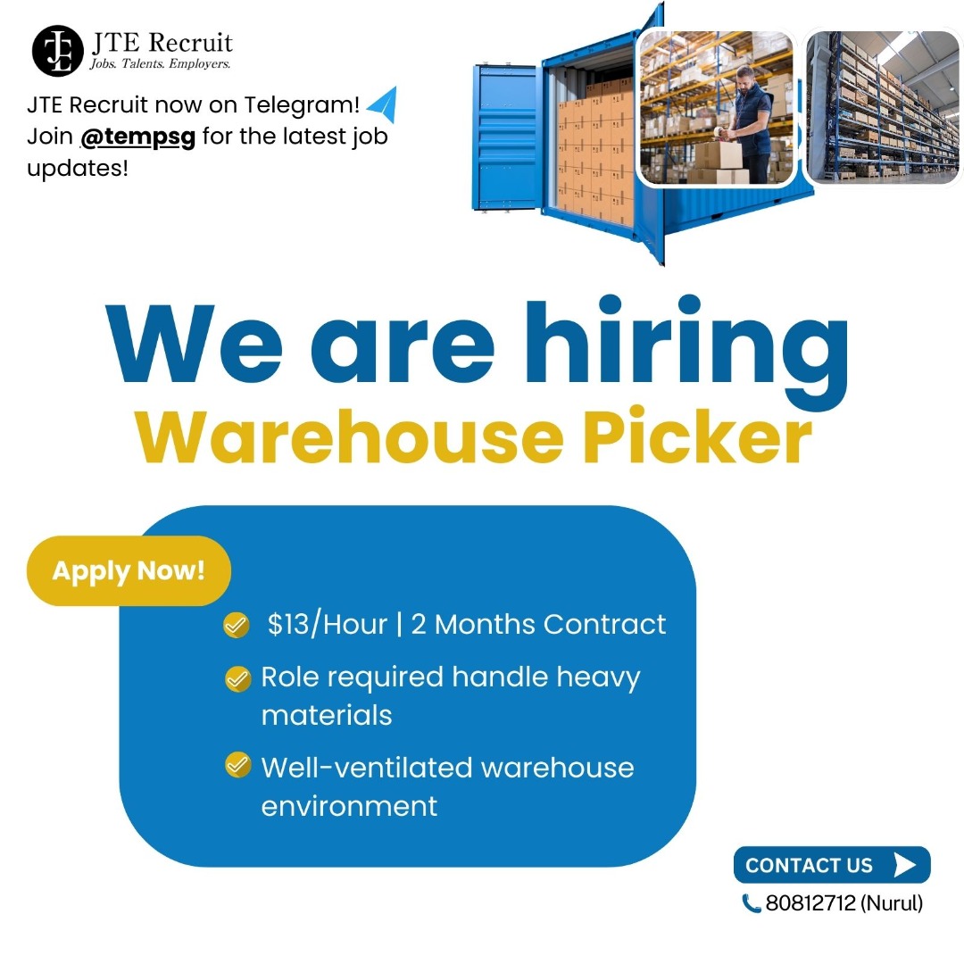 Warehouse Assistant/Storeman - $13/hour @ Jurong East , Jobs, Warehouse ...