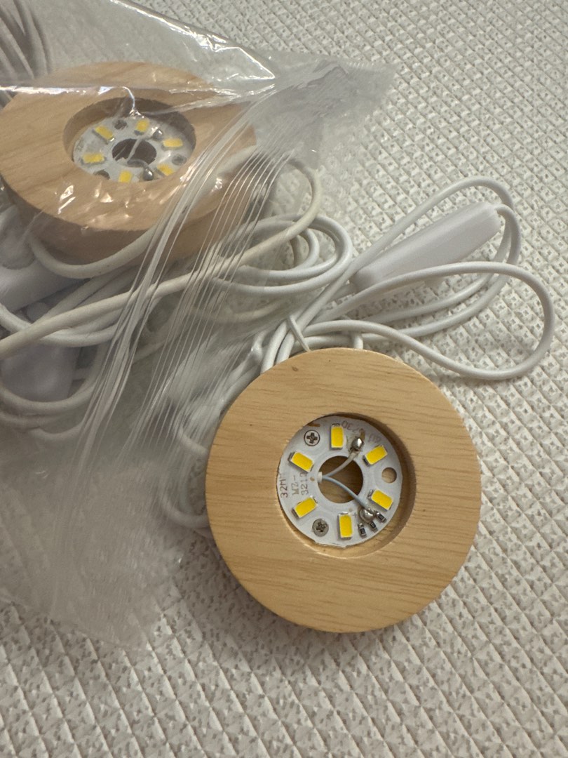 Wooden LED Light Base with Switch, Furniture & Home Living, Lighting ...