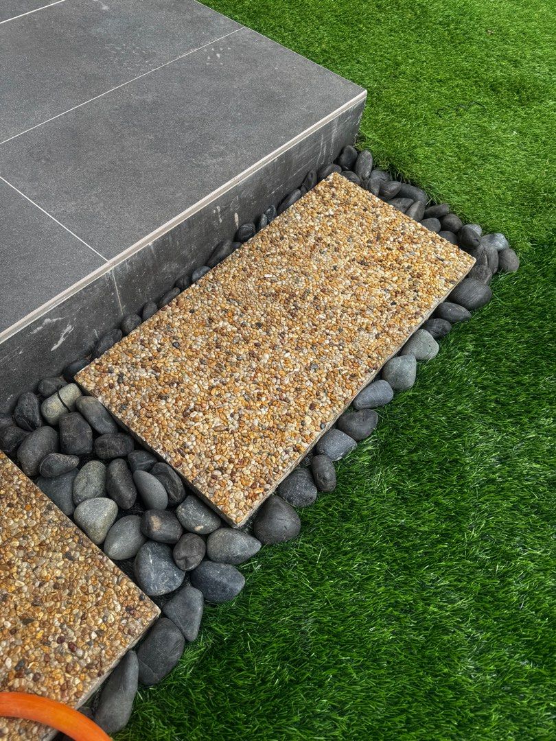 12x Stepping Stone. Pebble Wash Slab / stone, Furniture & Home Living ...