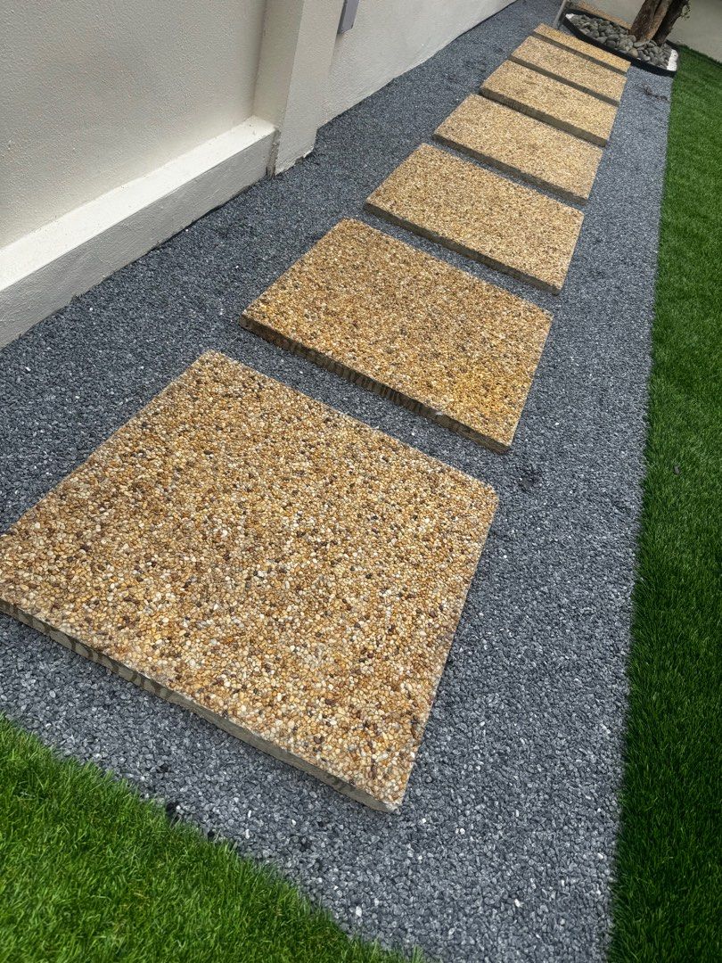 12x Stepping Stone. Pebble Wash Slab / stone, Furniture & Home Living ...