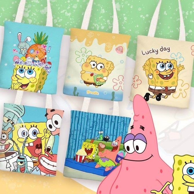 海綿寶寶 環保袋 Patrick Star 單肩包 tote bag 手提袋 派大星 手挽袋 收納袋 SpongeBob ...