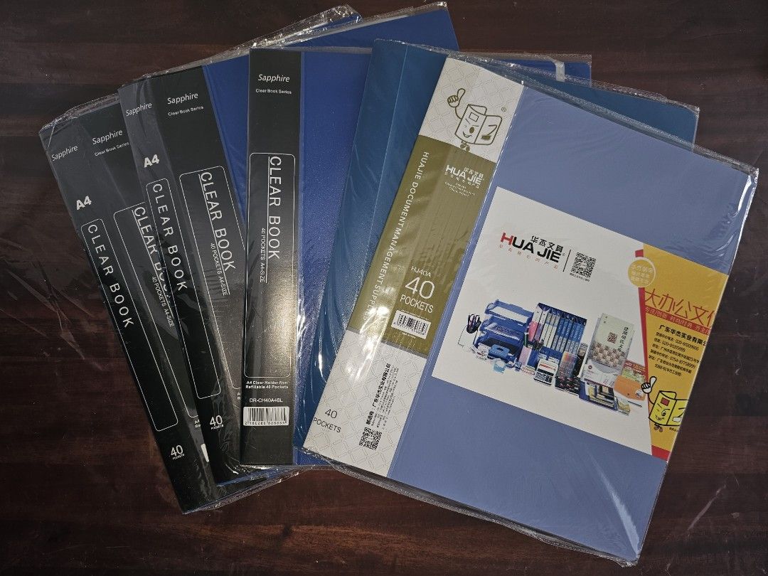 A4 Clear Book with 40 Pockets, Hobbies & Toys, Books & Magazines ...