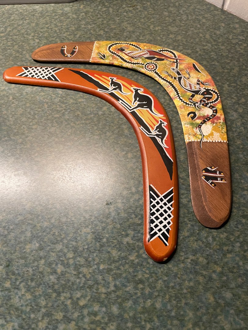 Australian Boomerangs - Hand Painted, Hobbies & Toys, Toys & Games on ...