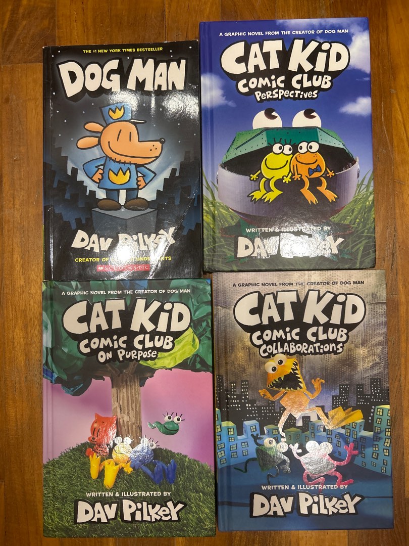 Cat Kid Comic Club and Dog Man books by Dav Pilkey — perspectives, on ...