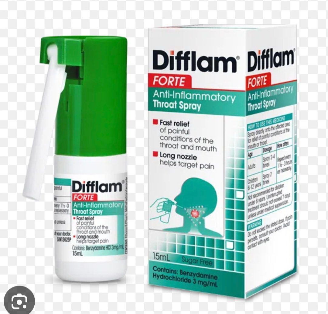 Difflam Forte Throat Spray 15mL | Anti-Inflammatory Fast Relief for ...