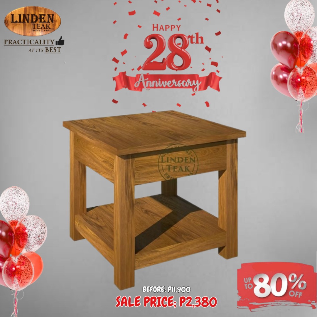 Handcrafted Solid Teak Wood Minimalist Side Table without Drawer ...